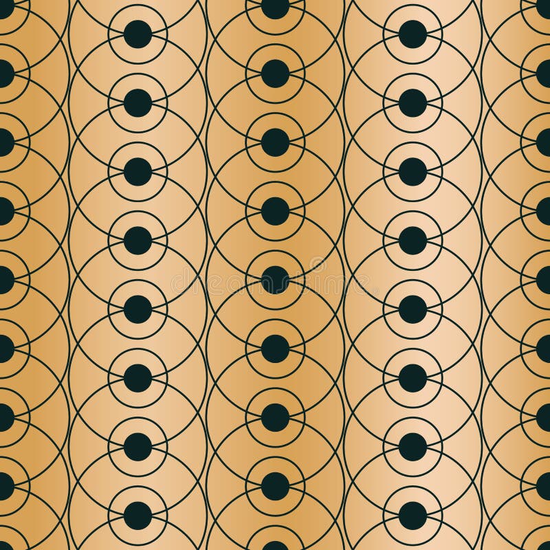 Vector Dark Chains Mesh Golden Seamless Pattern Stock Vector ...