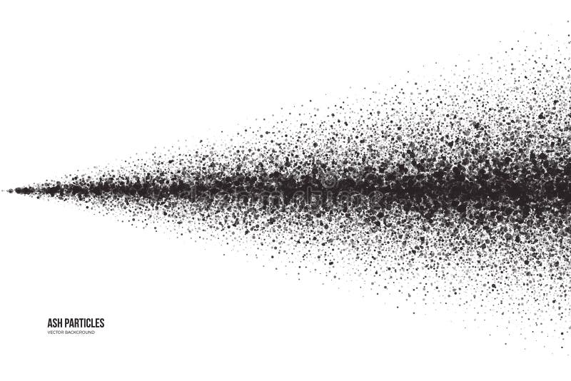 Vector Dark Gray Ash Particles on White Background Stock Vector ...