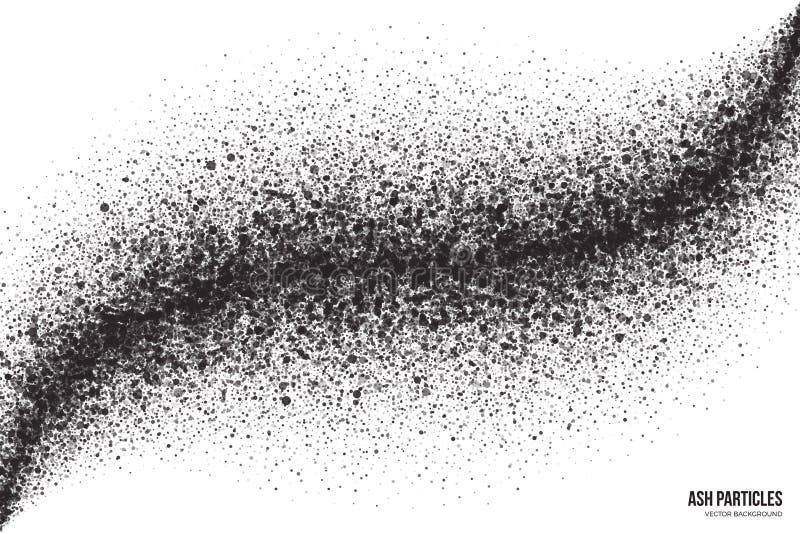 Vector Dark Gray Ash Particles on White Background Stock Vector ...