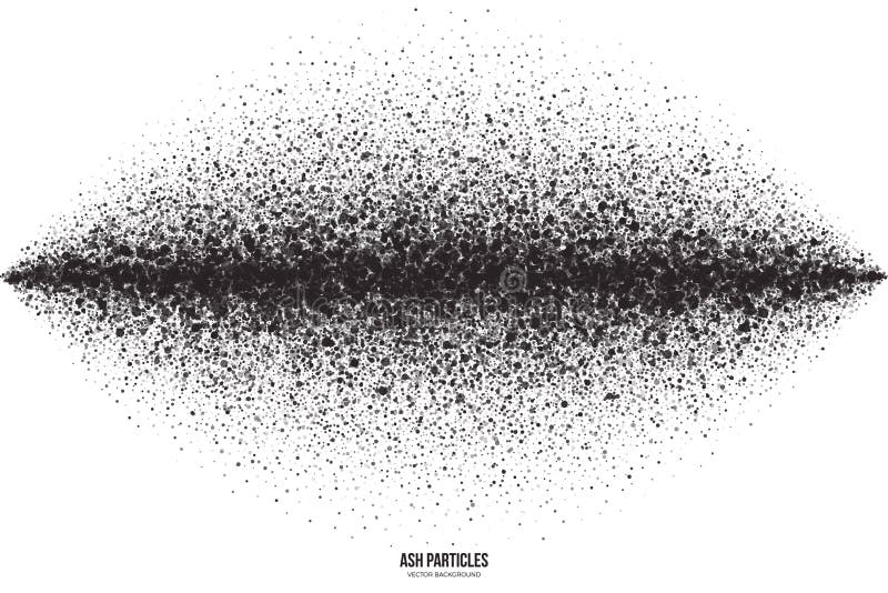 Vector Dark Gray Ash Particles on White Background Stock Vector ...