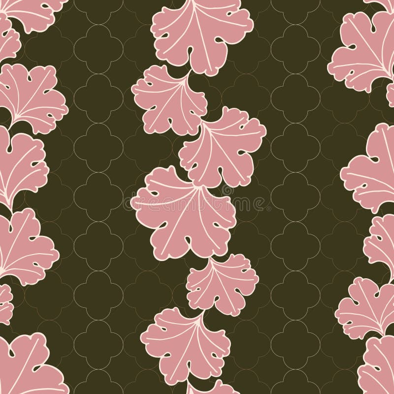 Vector Dark Green Seamless Pattern Background: Growing Upside Down ...