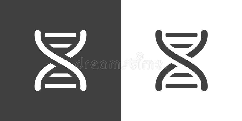 Vector Dark Grey Dna Helix Icon Stock Vector - Illustration of element ...