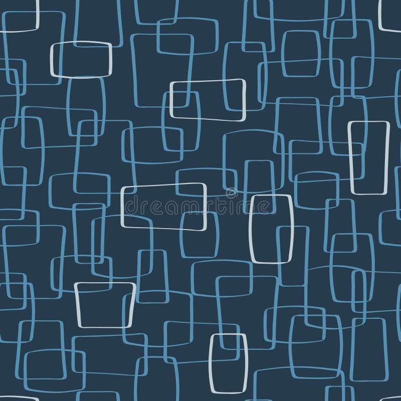 Vector Dark Navy Mod Shapes Seamless Pattern Background Stock Vector ...
