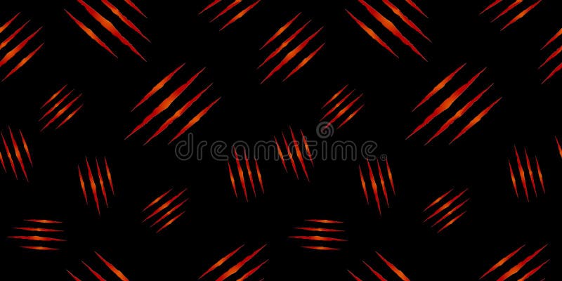 Vector Dark Seamless Pattern with Claw Marks, Halloween Illustration ...
