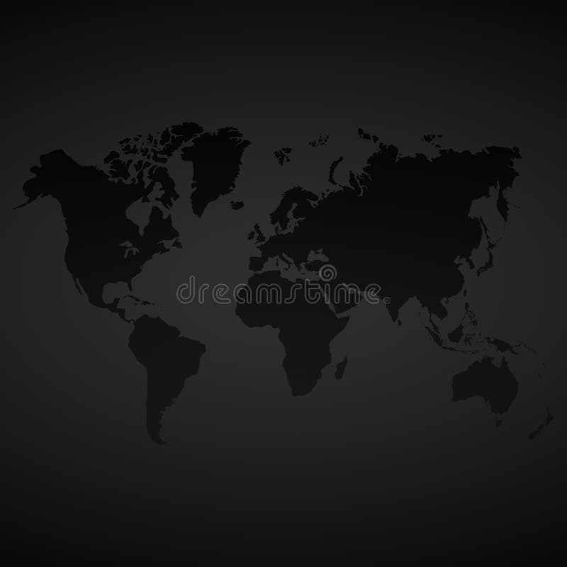 Vector Dark World Map Background Stock Vector - Illustration of nation ...