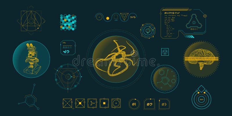 Vector Data Elements for Sci-fi Interface Infographics. Stock Vector ...