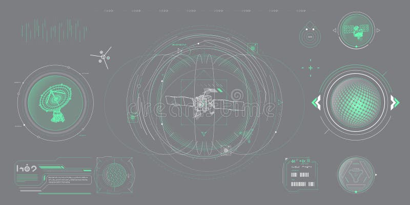 Vector Data Elements for Sci-fi Interface Infographics. Stock Vector ...
