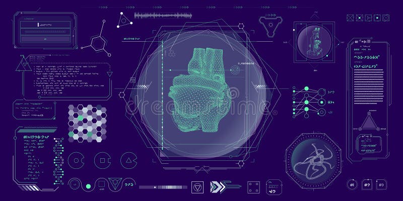 Vector Data Elements for Sci-fi Interface Infographics. Stock Vector ...