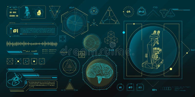 Vector Data Elements for Sci-fi Interface Infographics. Stock Vector ...