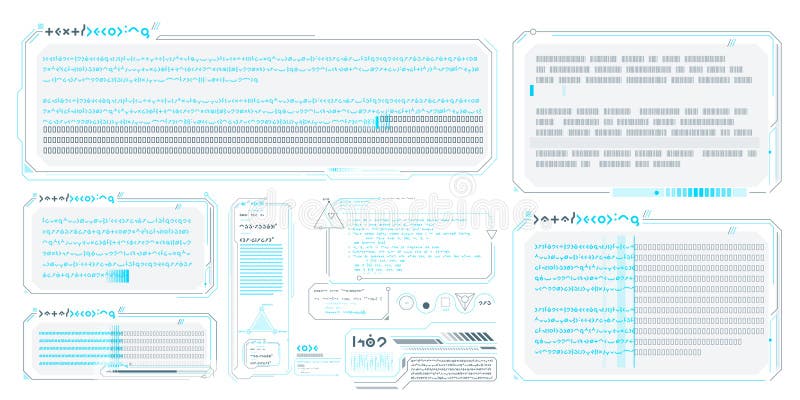 Vector Data Elements for Sci-fi Interface Infographics. Stock Vector ...