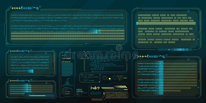 Vector Data Elements for Sci-fi Interface Infographics. Stock Vector ...