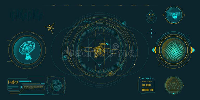 Vector Data Elements for Sci-fi Interface Infographics. Stock Vector ...