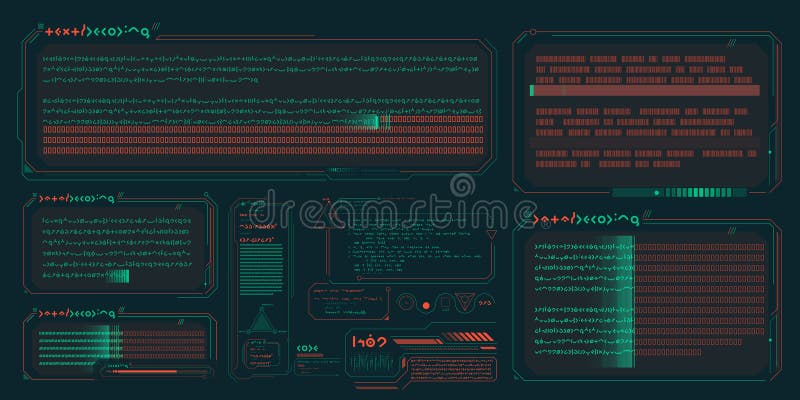Vector Data Elements for Sci-fi Interface Infographics. Stock Image ...