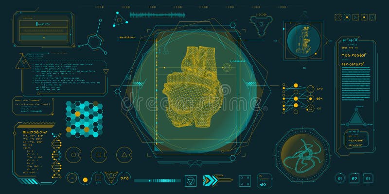 Vector Data Elements for Sci-fi Interface Infographics. Stock Vector ...