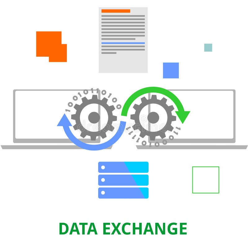 Vector - data exchange stock vector. Illustration of vector - 71905454