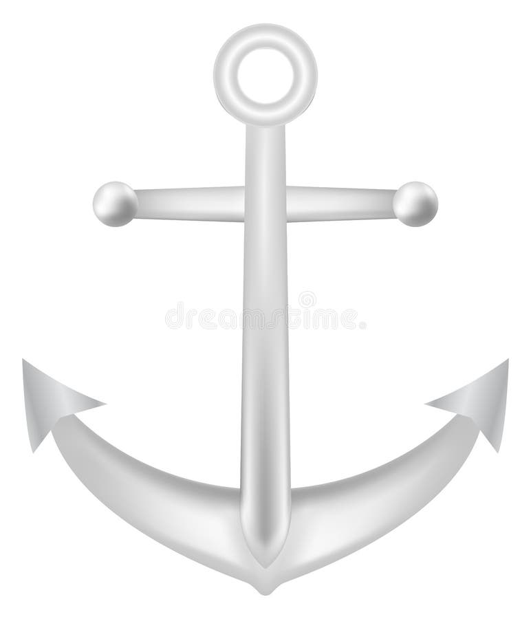 Vector De Acero Del Ancla En Un Fondo Blanco Ilustración del Vector ...