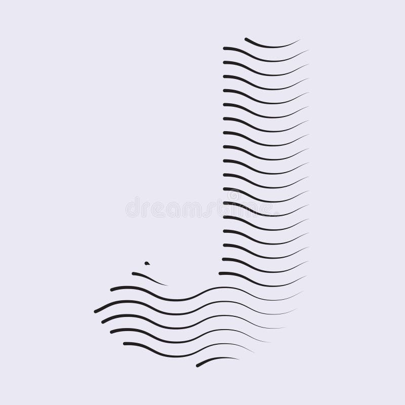 Vector De Alfabeto De Icono De Letra J Ilustración del Vector ...