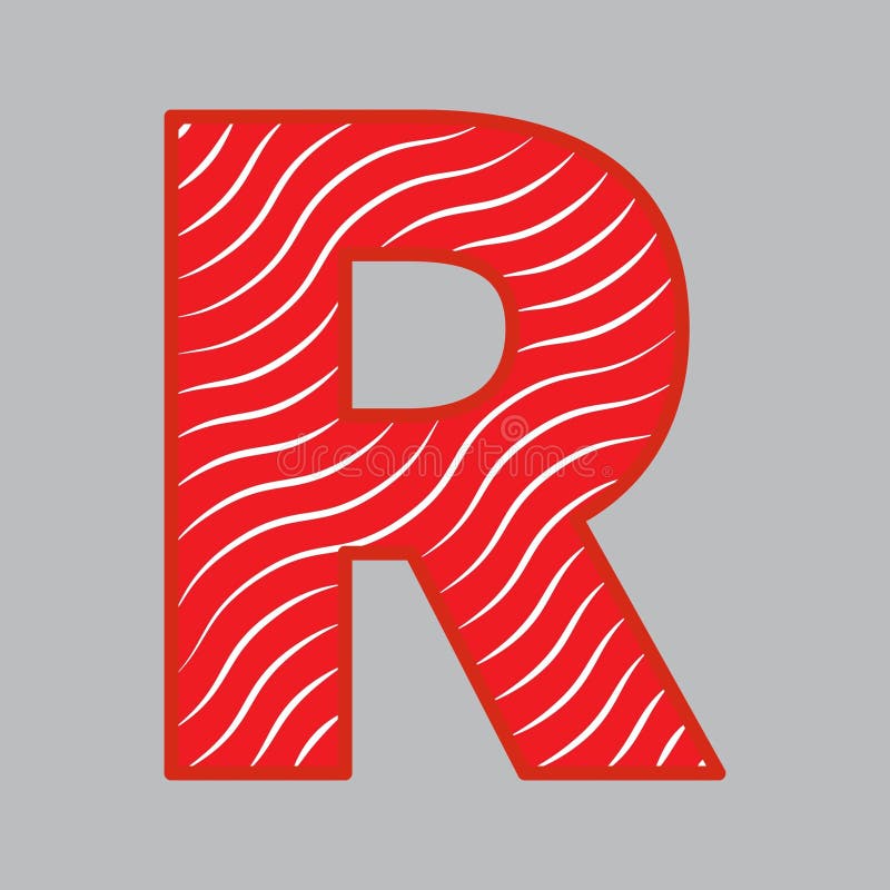 Vector De Alfabeto De Icono De Letra R Ilustración del Vector ...