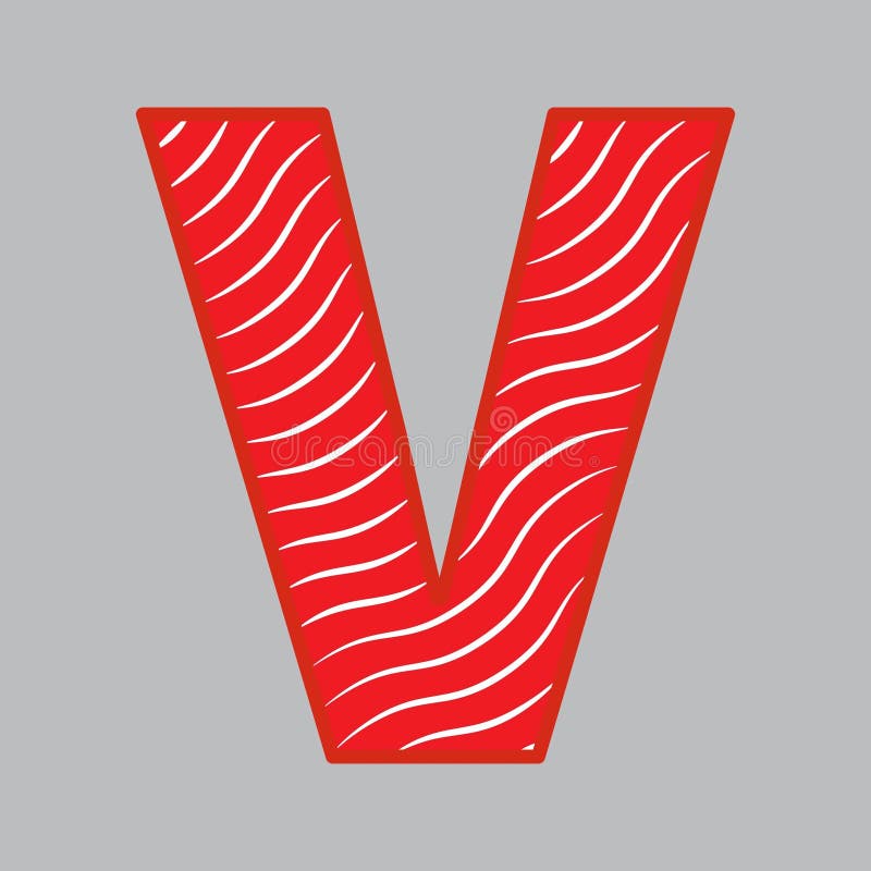 Vector De Alfabeto De Icono De Letra V Ilustración del Vector ...
