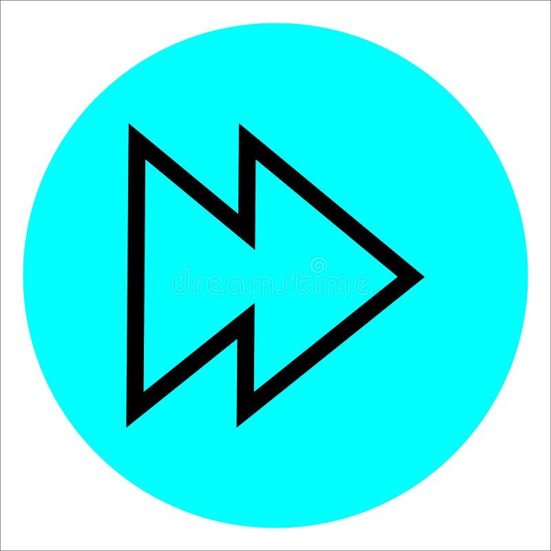 Vector De Avance De Icono Multimedia Brillante Stock de ilustración ...