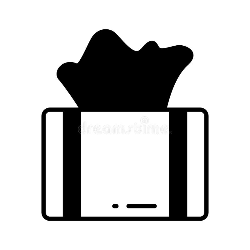 Vector De Caja De Tejidos Para Higiene Personal Y Cuidado Ilustración ...