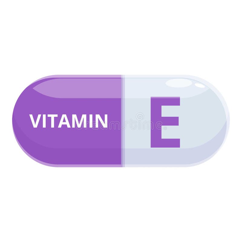 Vector De Caricatura Del Icono De La Cápsula De Vitamina E. Suplementos ... Vector De Caricatura Del Icono De La Cápsula De Vitamina E. Suplementos ...