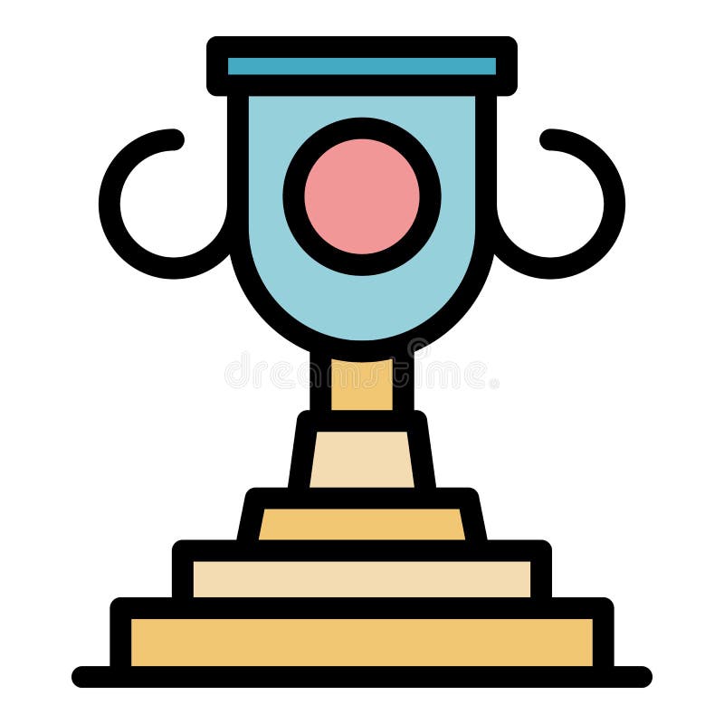 Vector De Color De Icono De Copa Dorada Ilustración del Vector ...
