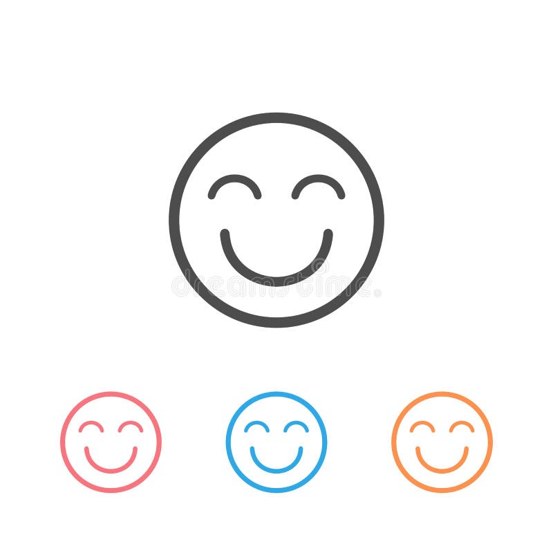 Vector De Conjunto De Iconos De Emoji Happy Ilustración del Vector ...