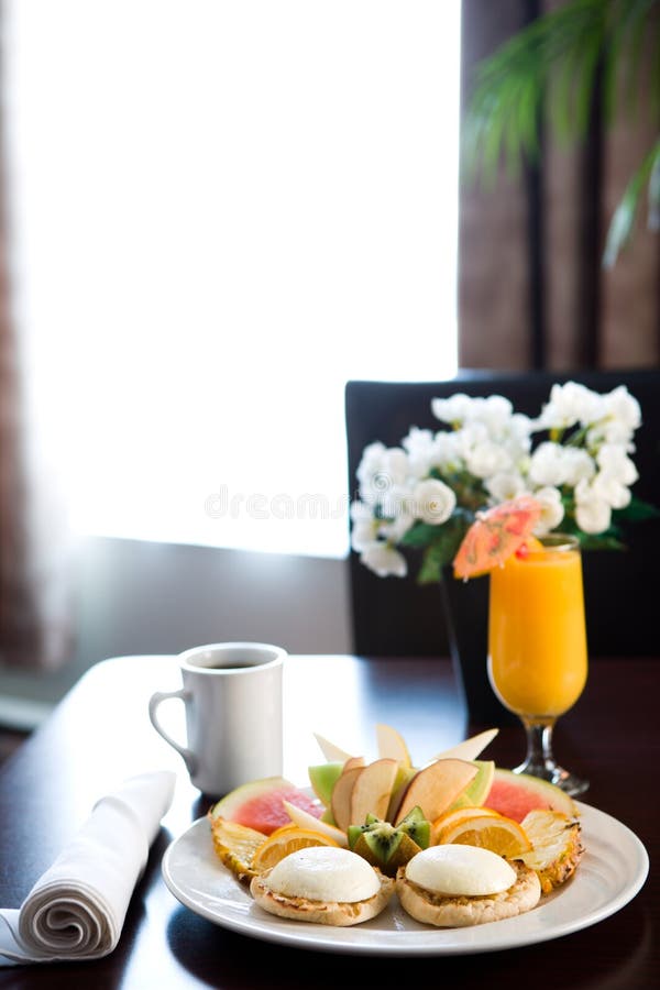 Vector De Desayuno En El Hotel Foto de archivo - Imagen de leche ...