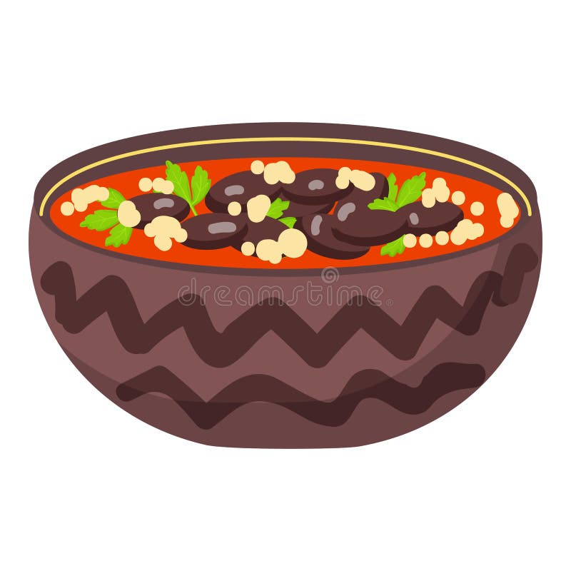 Vector De Dibujos Animados De Icono De Sopa De Frijol. Comida Mexicana ... Vector De Dibujos Animados De Icono De Sopa De Frijol. Comida Mexicana ...