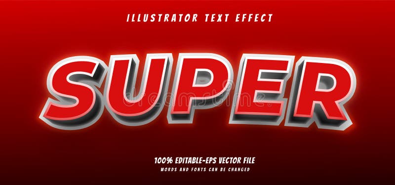 Vector De Diseño De Efecto Supertexto Ilustración del Vector ...