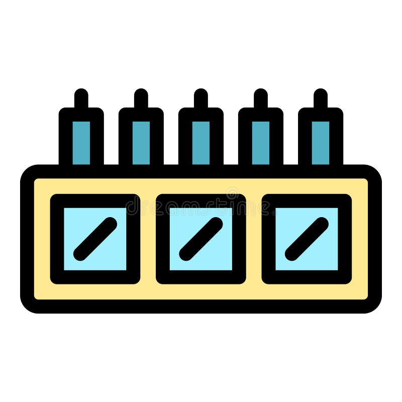 Vector De Esquema De Color De Icono De Almacenamiento De Datos Stock de ...