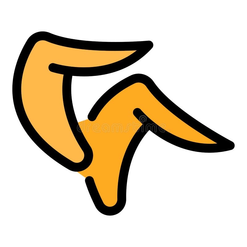 Vector De Esquema De Icono De Alas De Pollo Ilustración del Vector ...