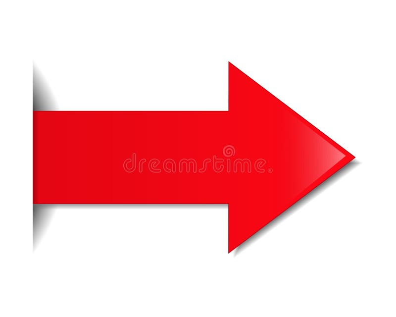 Vector de flecha roja ilustración del vector. Ilustración de apuntar ...