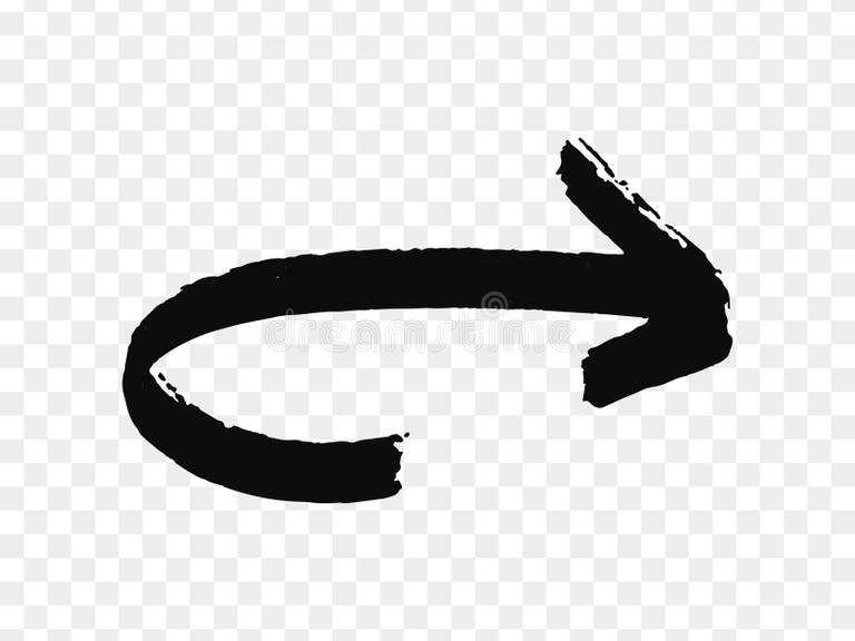 Vector De Flecha De Trazo Negro. Ilustración del Vector - Ilustración ...