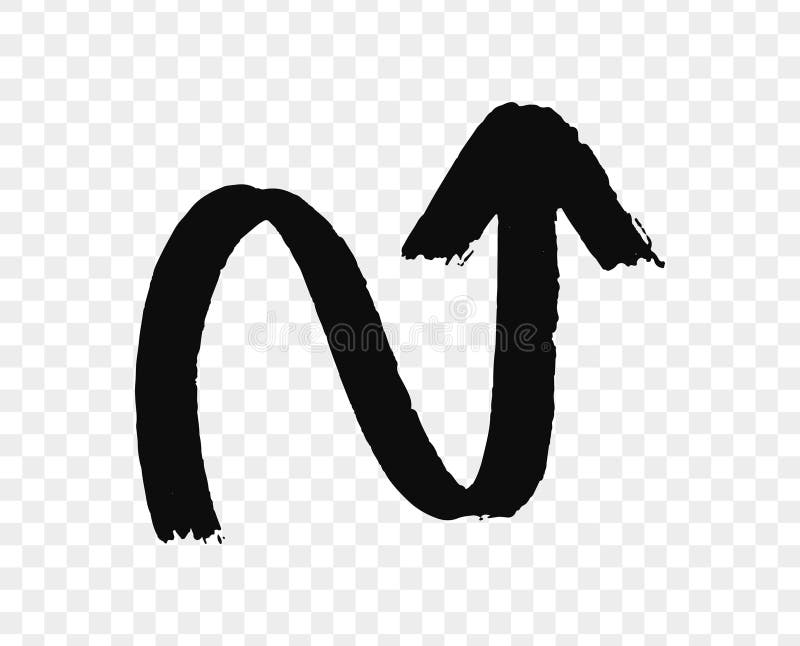 Vector De Flecha De Trazo Negro. Ilustración del Vector - Ilustración ...