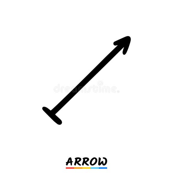 Vector De Flecha De Trazo Negro. Ilustración del Vector - Ilustración ...