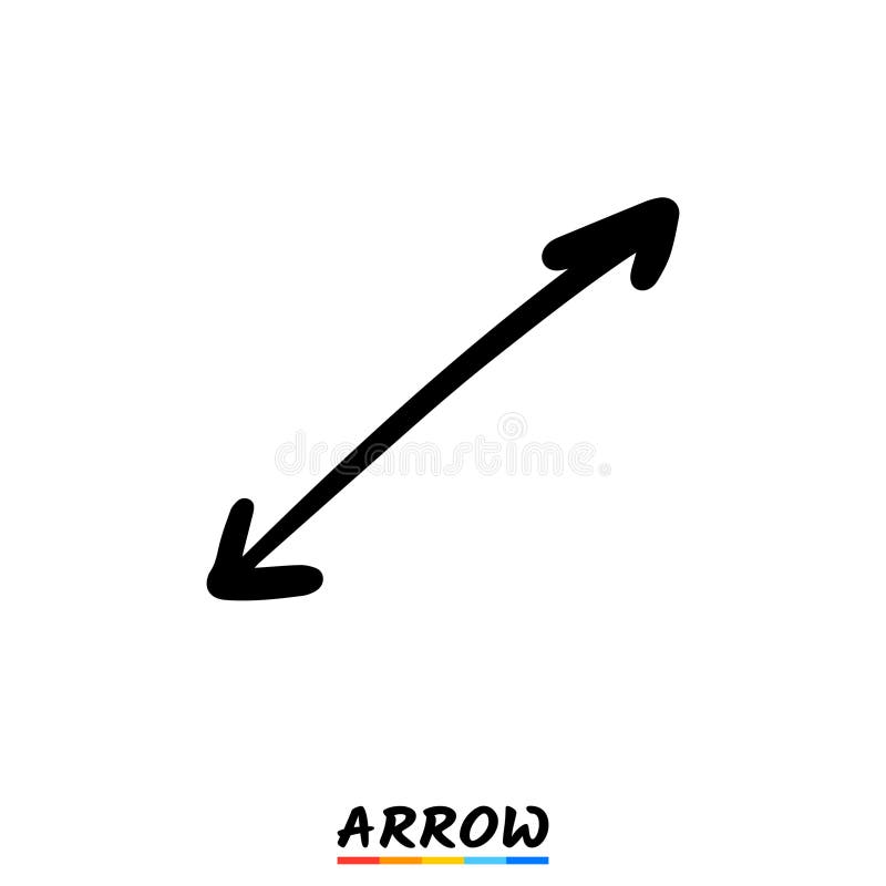 Vector De Flecha De Trazo Negro. Ilustración del Vector - Ilustración ...