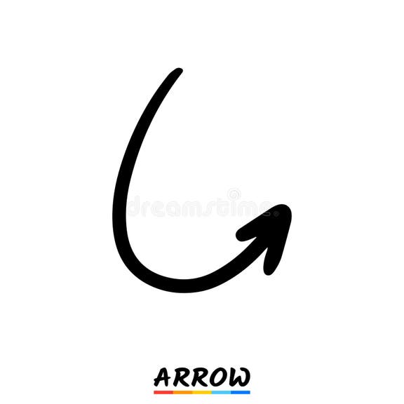 Vector De Flecha De Trazo Negro. Ilustración del Vector - Ilustración ...