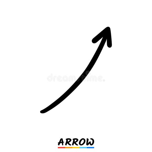 Vector De Flecha De Trazo Negro. Ilustración del Vector - Ilustración ...