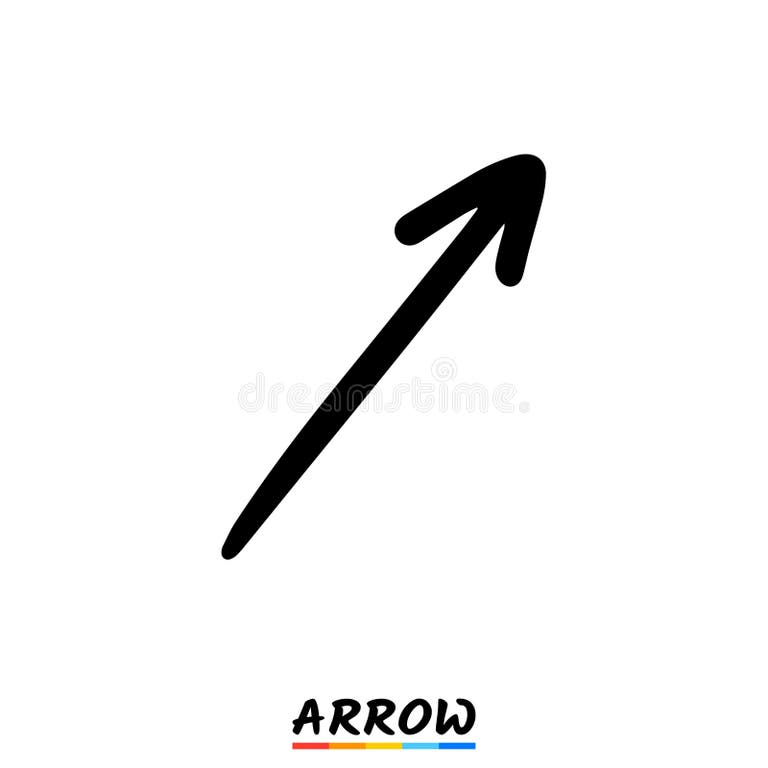 Vector De Flecha De Trazo Negro. Ilustración del Vector - Ilustración ...