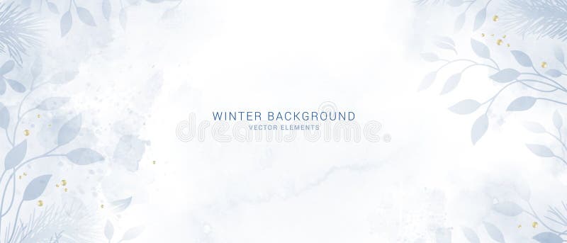 Vector De Fondo De Invierno. Acuarela Pintada a Mano Y Textura De ... Vector De Fondo De Invierno. Acuarela Pintada a Mano Y Textura De ...