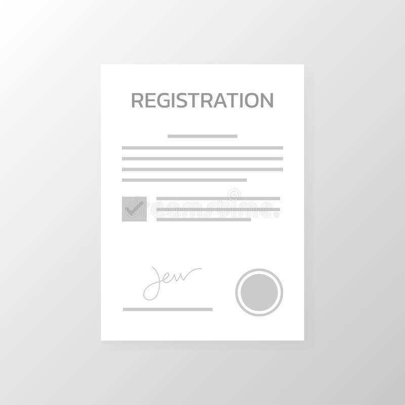 Vector De Formato De Papel De Registro. Ilustración del Vector ...