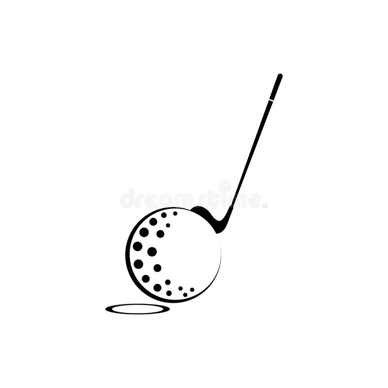 Vector De Golf De Bola Y Palo Ilustración del Vector - Ilustración de ...