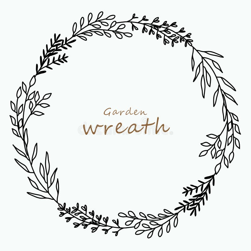 Vector De Huerta De Hoja Dibujada a Mano Ilustración del Vector ...