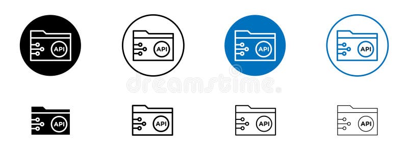 Vector de icono de api ilustración del vector. Ilustración de acceso ...