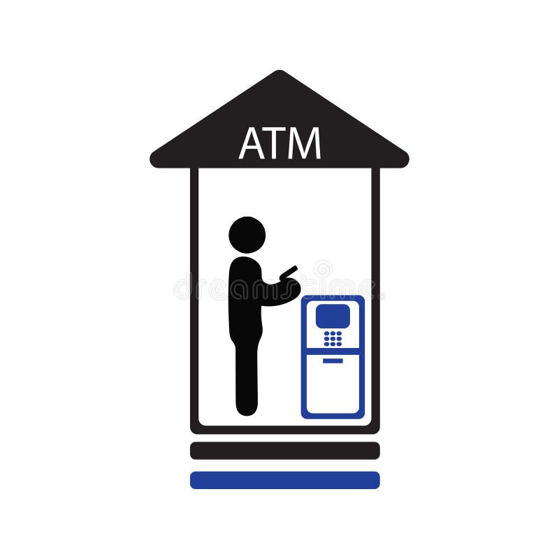 Vector De Icono De Atm Bancario Ilustración del Vector - Ilustración de ...