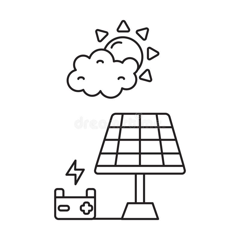 Vector De Icono De Celda Solar Ilustración del Vector - Ilustración de ...
