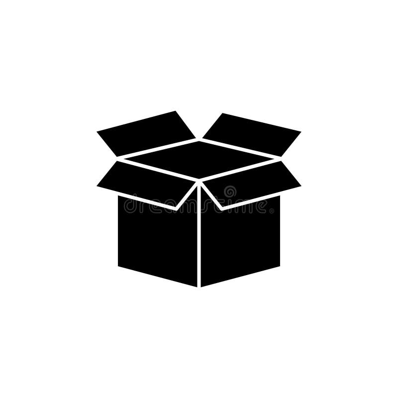 Icono De Cuadro Abierto Aislado En Fondo Blanco. Embalaje De Caja De ... Icono De Cuadro Abierto Aislado En Fondo Blanco. Embalaje De Caja De ...