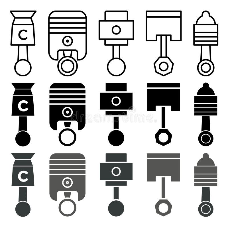 Vector De Icono Del Pistón Del Coche Ilustración del Vector - Ilustración de icono, deporte ...